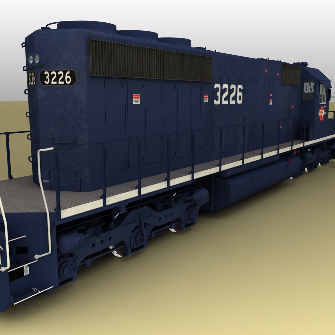 emd sd40-2 engines mp 3d model