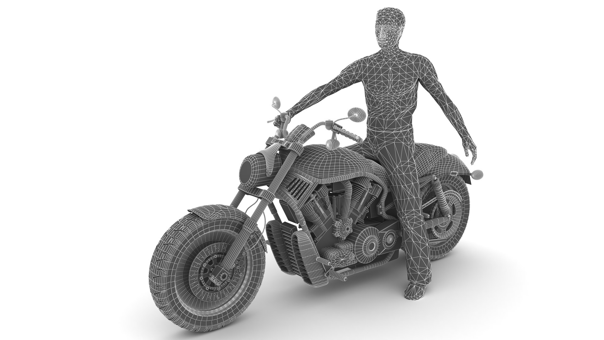 Chopper Biker 3 4K 3D Model - TurboSquid 2242964