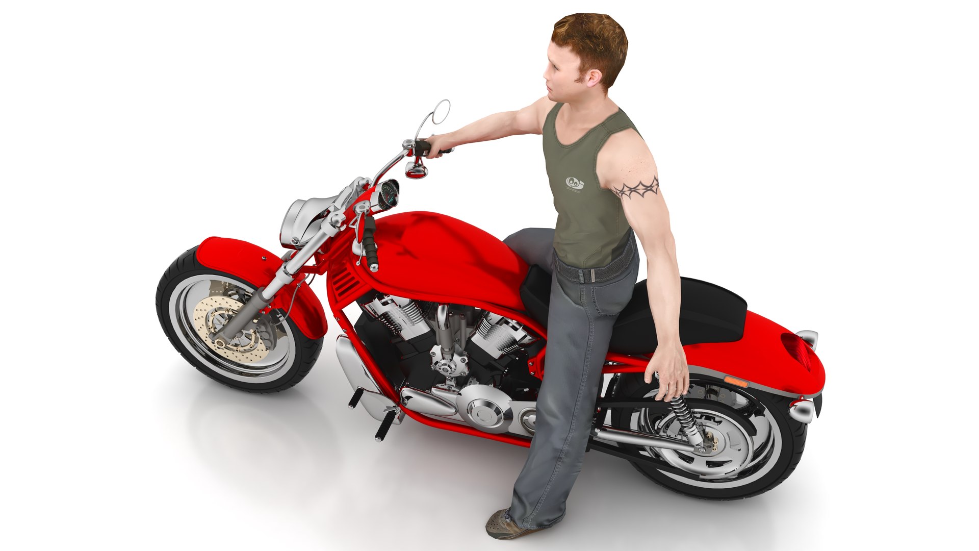 Chopper Biker 3 4K 3D Model - TurboSquid 2242964