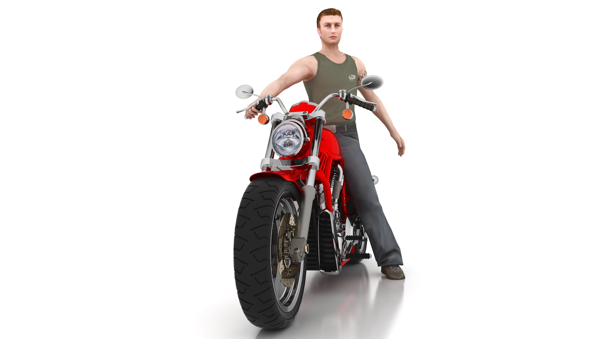 Chopper Biker 3 4K 3D Model - TurboSquid 2242964