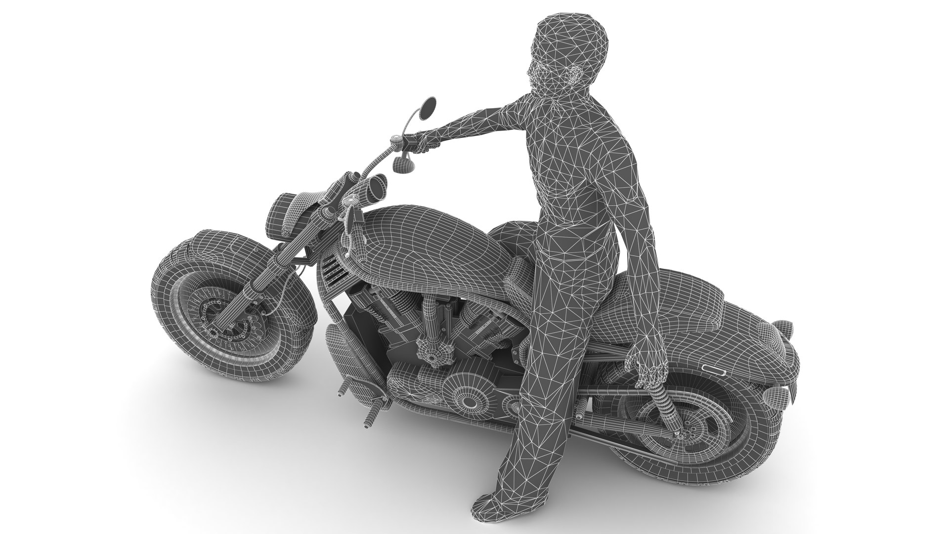 Chopper Biker 3 4K 3D Model - TurboSquid 2242964