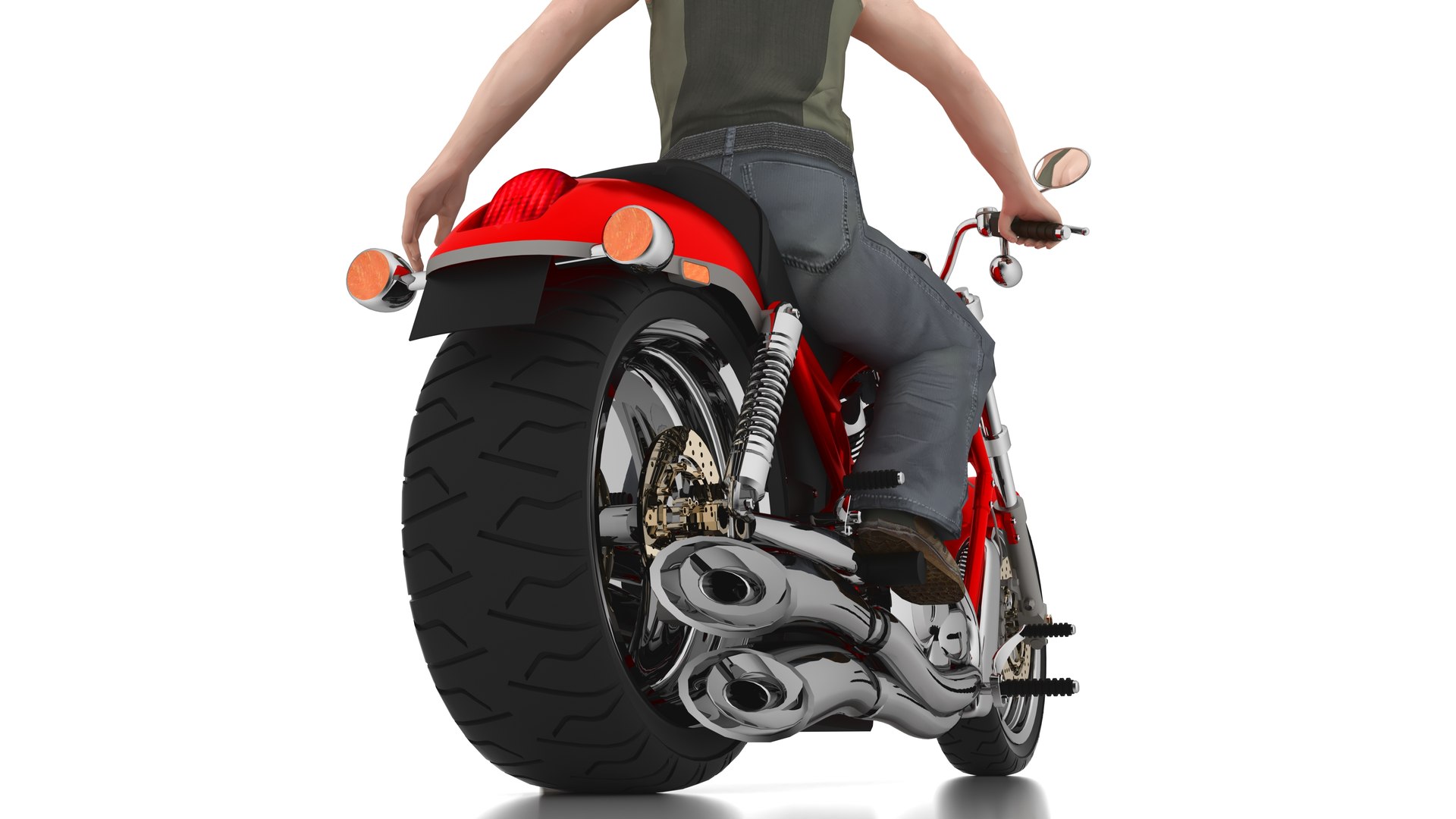 Chopper Biker 3 4K 3D Model - TurboSquid 2242964