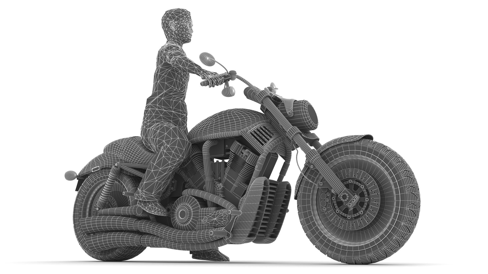 Chopper Biker 3 4K 3D Model - TurboSquid 2242964