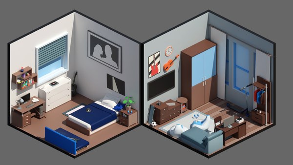 Low poly interior 8 3D - TurboSquid 1780393