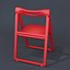 3d Model Realistic Contemporary Plastic Folding Chair