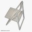 3d Model Realistic Contemporary Plastic Folding Chair