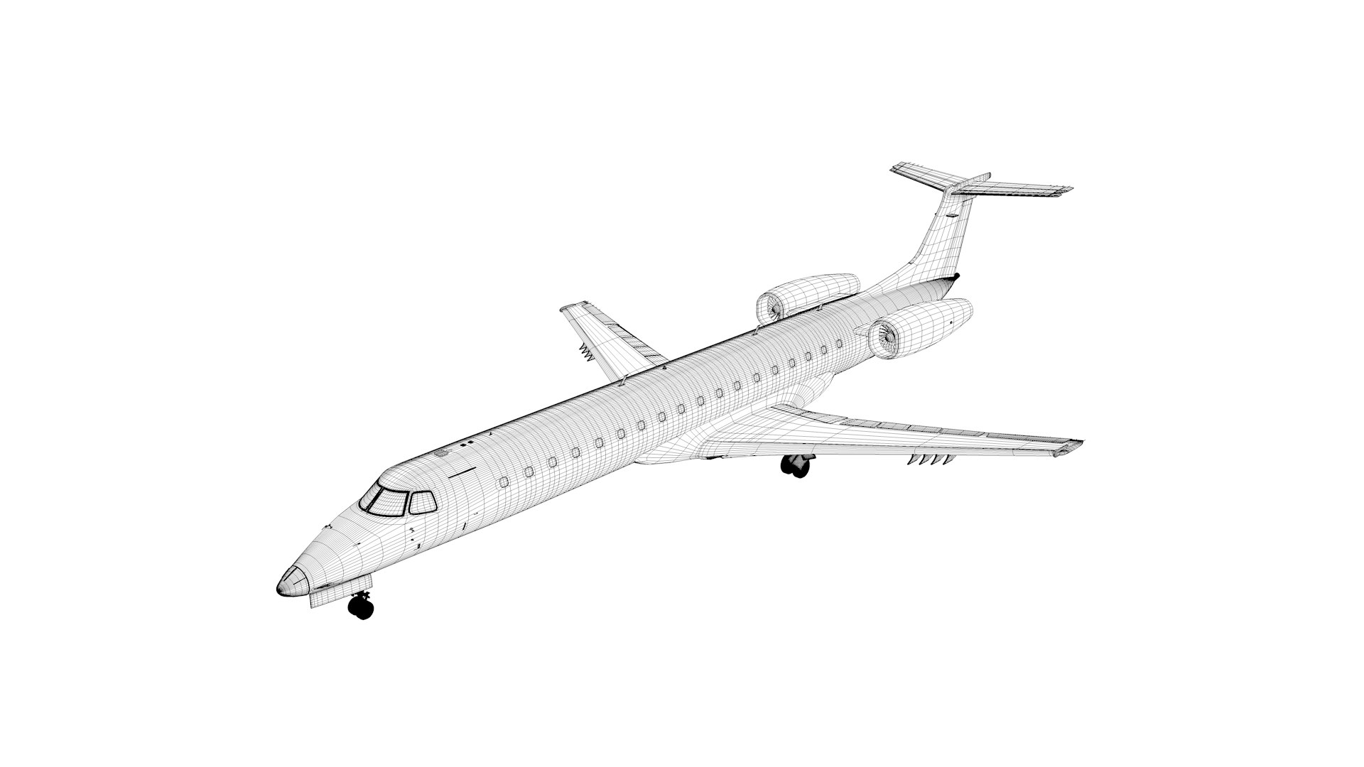 3D model Air Zimbabwe EMBRAER ERJ 145 L1828 - TurboSquid 1966431