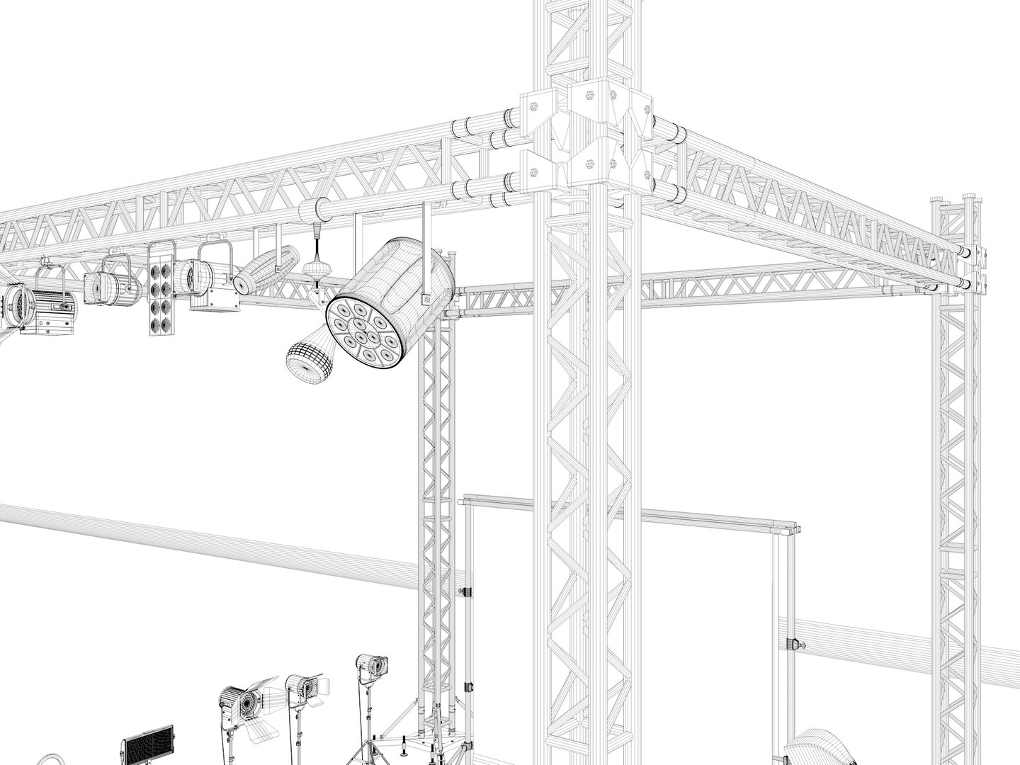 Studio Photography Lights 3D Model - TurboSquid 2083727