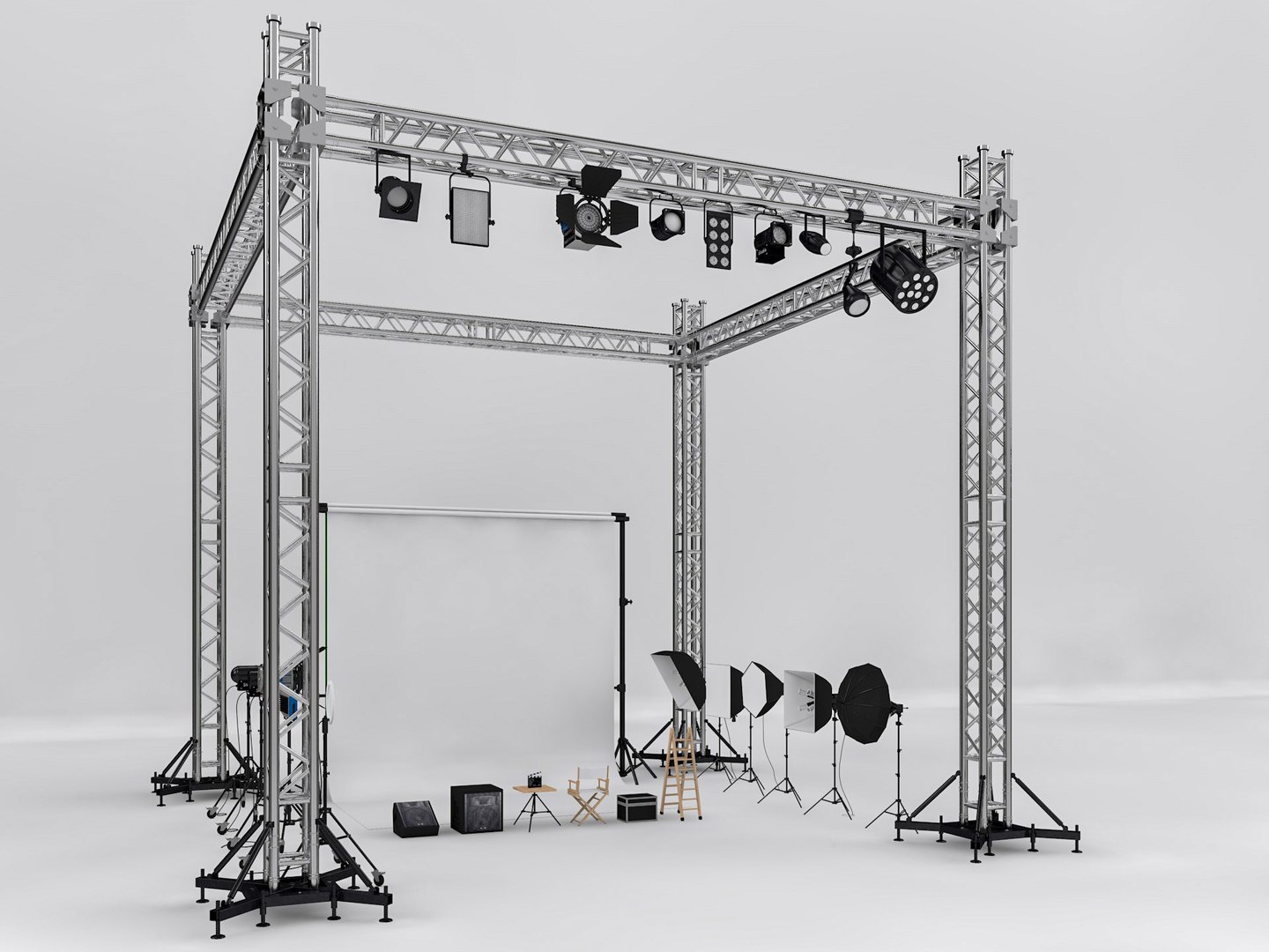 Studio Photography Lights 3D Model - TurboSquid 2083727