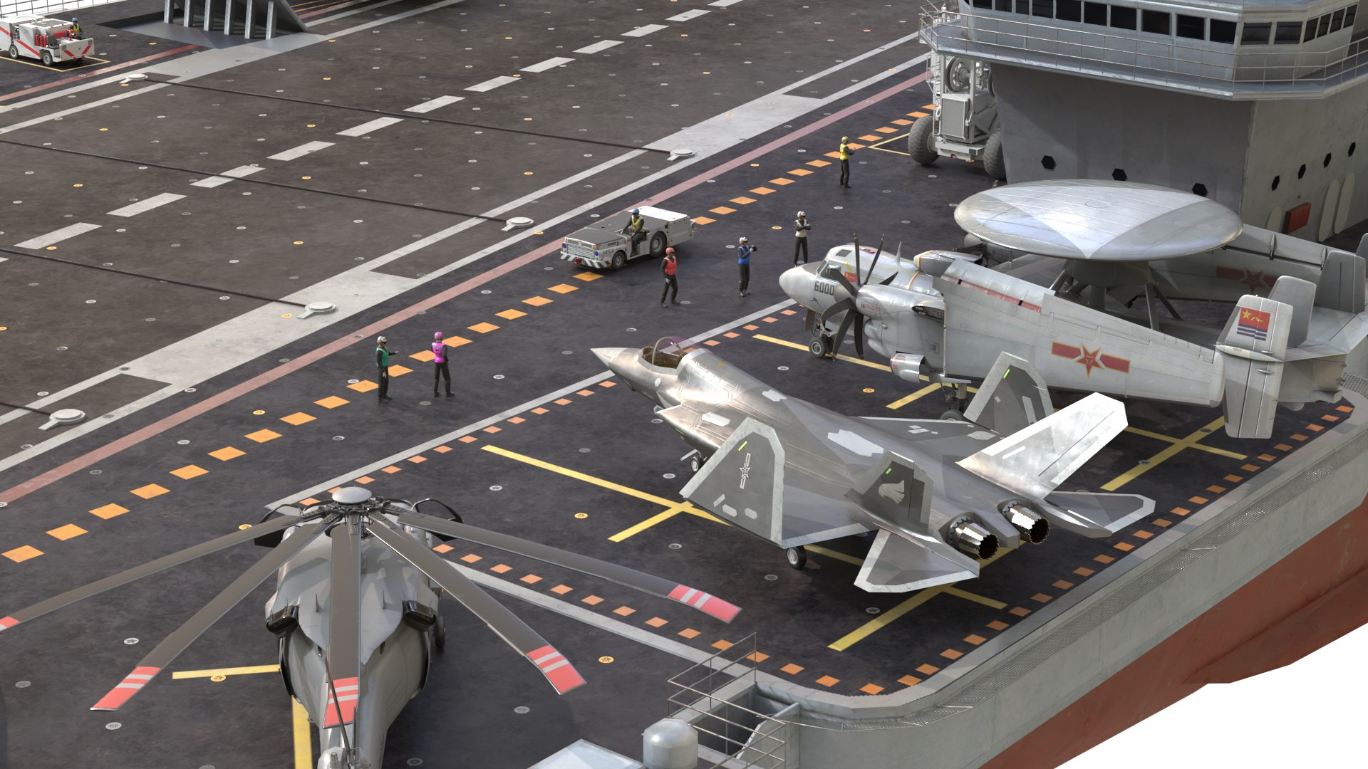 PLA NAVY Type 003 Class Aircraft Carrier Fujian Ship 3D Model ...