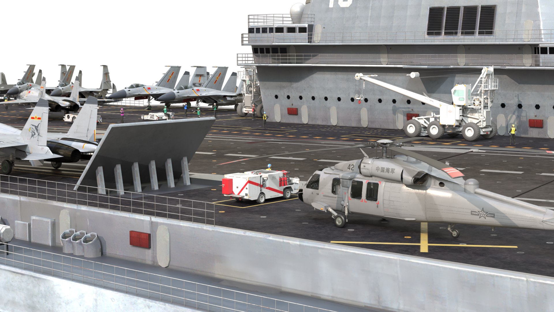 PLA NAVY Type 003 Class Aircraft Carrier Fujian Ship 3D Model ...