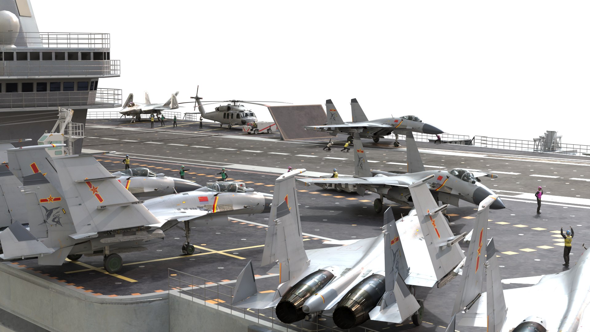 PLA NAVY Type 003 Class Aircraft Carrier Fujian Ship 3D Model ...