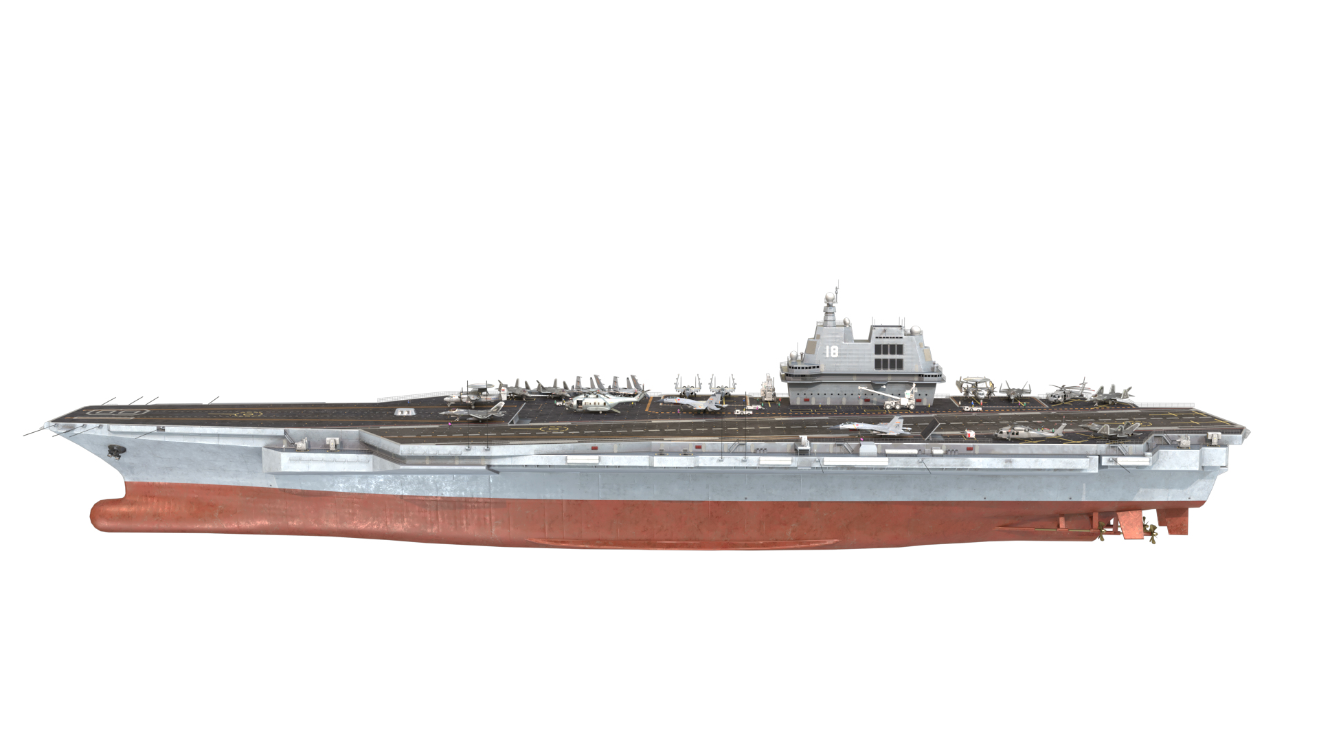 PLA NAVY Type 003 Class Aircraft Carrier Fujian Ship 3D Model - TurboSquid 2400051