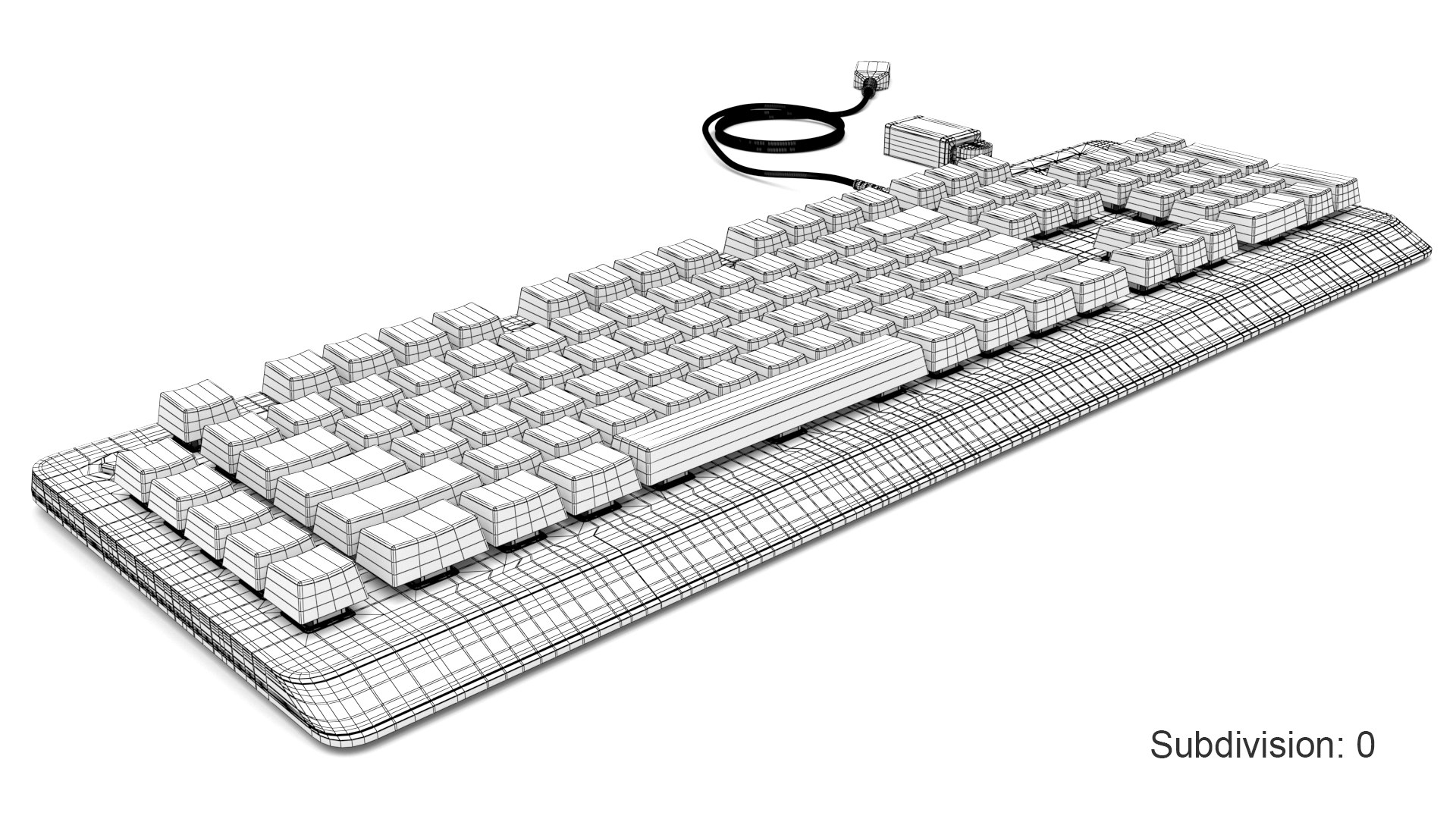 Gaming Keyboard Model - TurboSquid 2140057