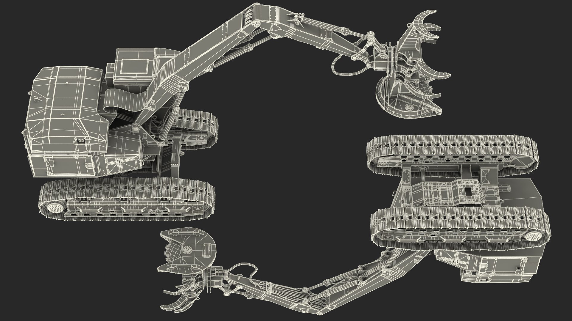 3D Tigercat 855d Tracked Feller - TurboSquid 1488358