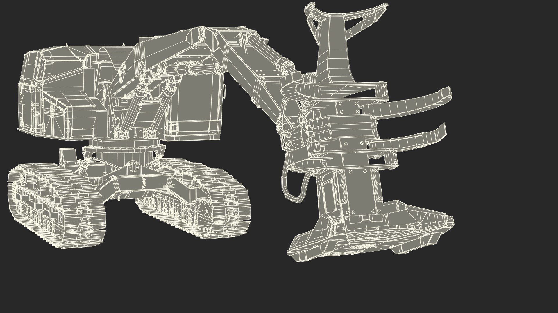3D Tigercat 855d Tracked Feller - TurboSquid 1488358