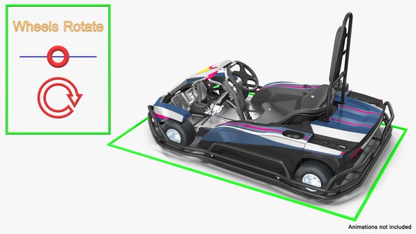 modelo 3d Kart de gasolina con barra antivuelco Rigged - TurboSquid 1884948