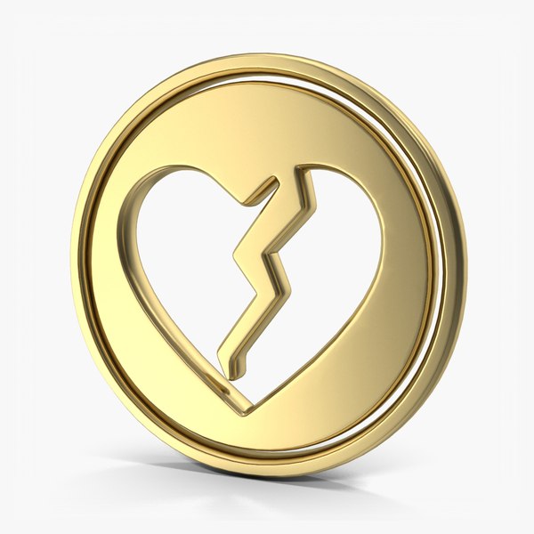 modelo 3d Símbolo Del Corazón Roto Oro - TurboSquid 2066711