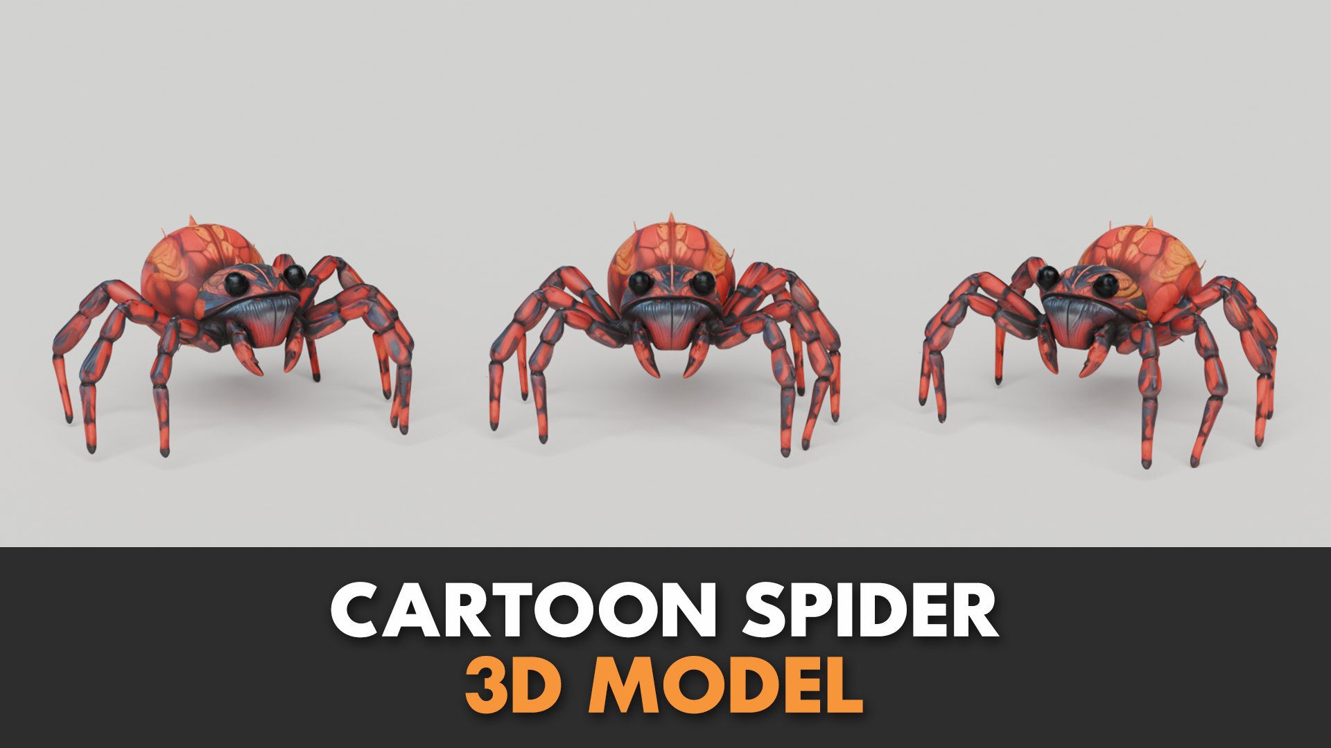 Cartoon Spider 3D Model 3D Model - TurboSquid 2387154