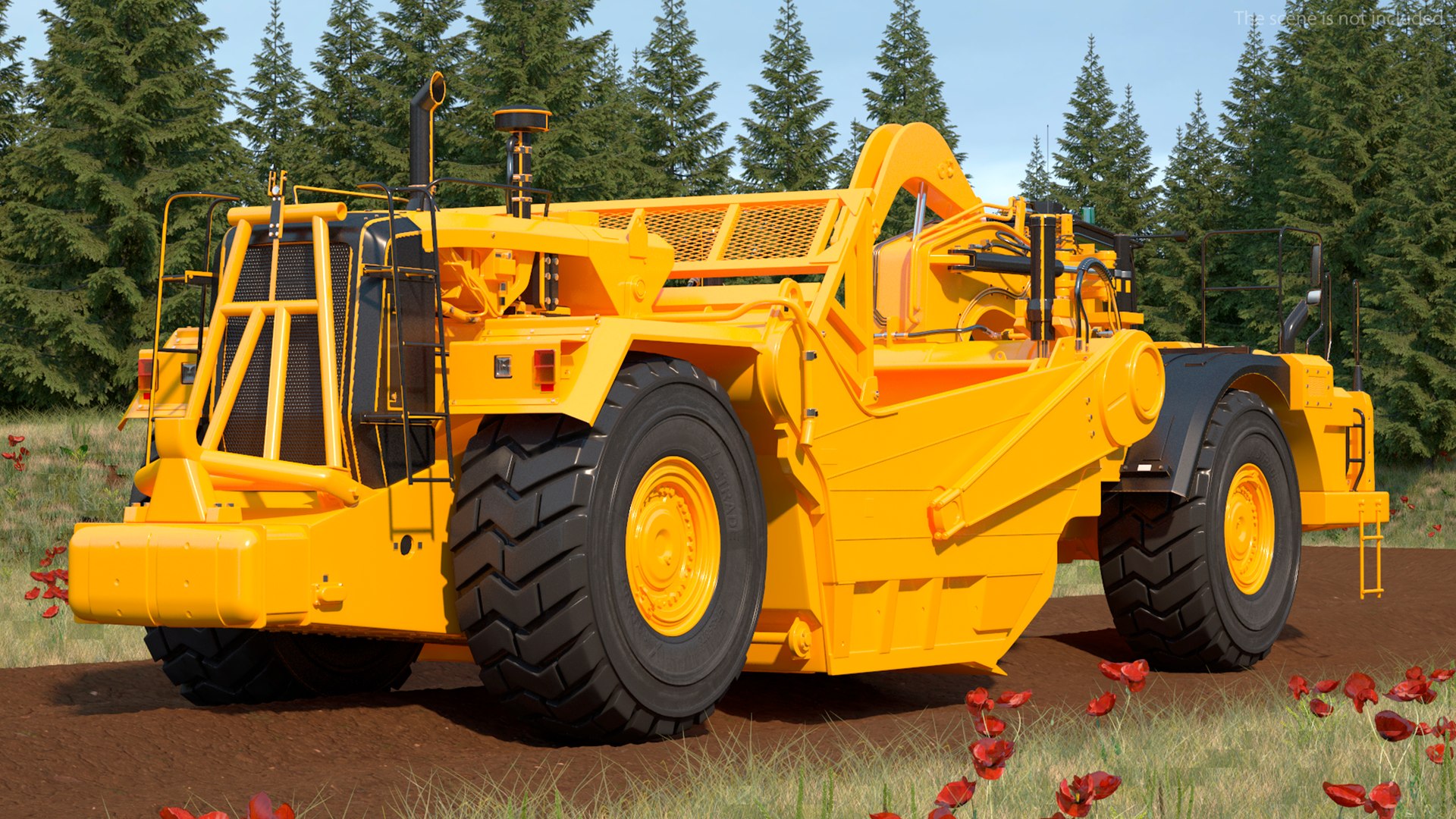 Wheeled Tractor Scraper 3D model - TurboSquid 1924330