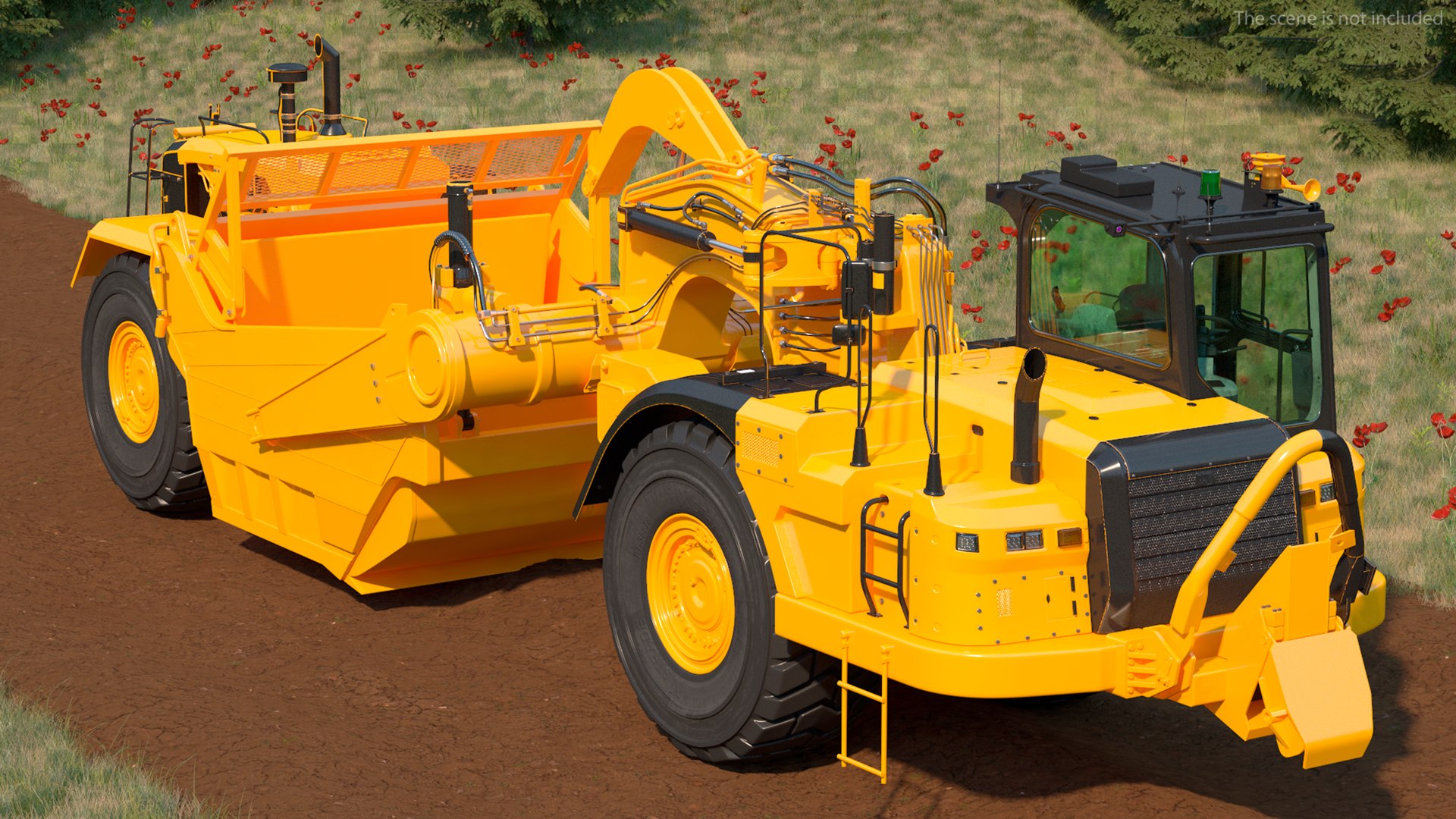 Wheeled Tractor Scraper 3D model - TurboSquid 1924330
