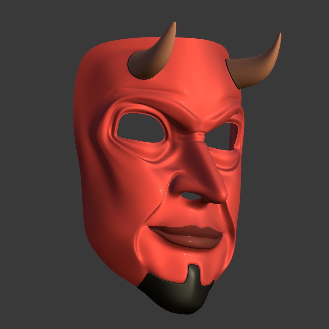 3D Demon Mask - TurboSquid 1640935