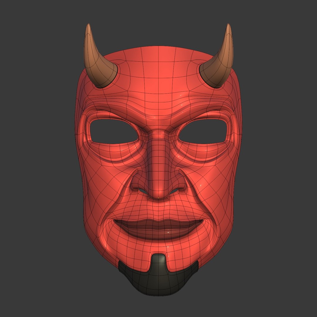 3D Demon Mask - TurboSquid 1640935