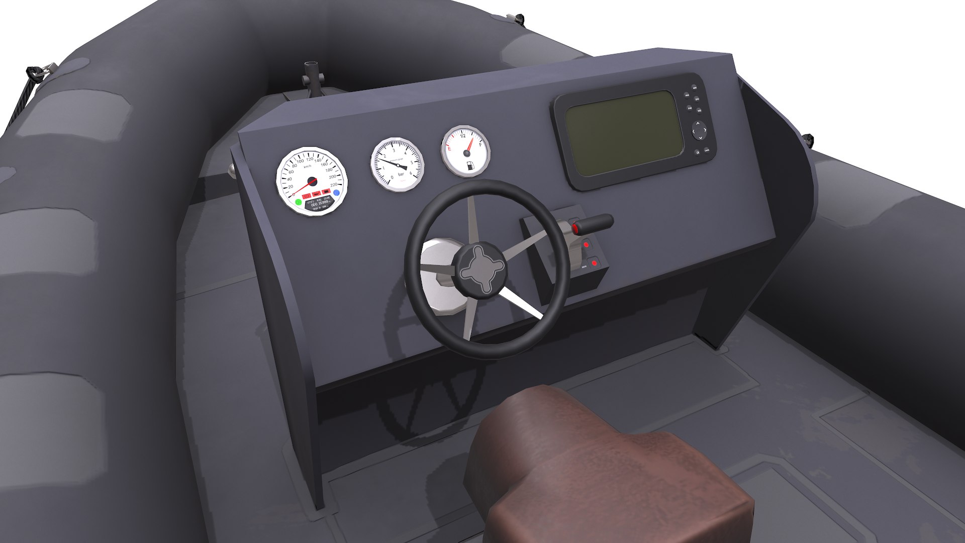 Rigid Inflatable Boat RHIB Low-poly PBR 3D Model - TurboSquid 2100639