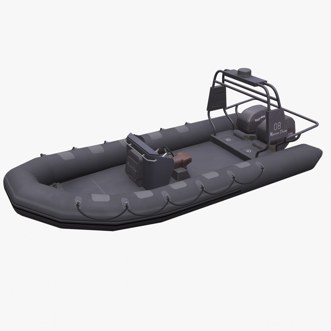 Rigid Inflatable Boat RHIB Low-poly PBR 3D model - TurboSquid 2100639