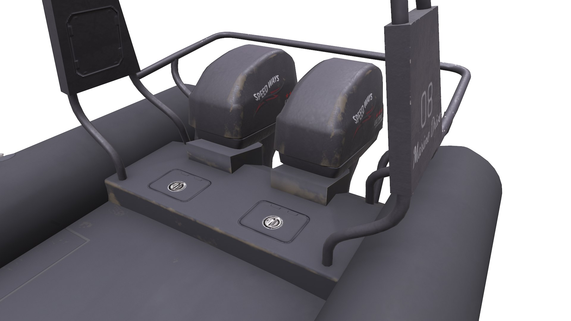 Rigid Inflatable Boat RHIB Low-poly PBR 3D Model - TurboSquid 2100639