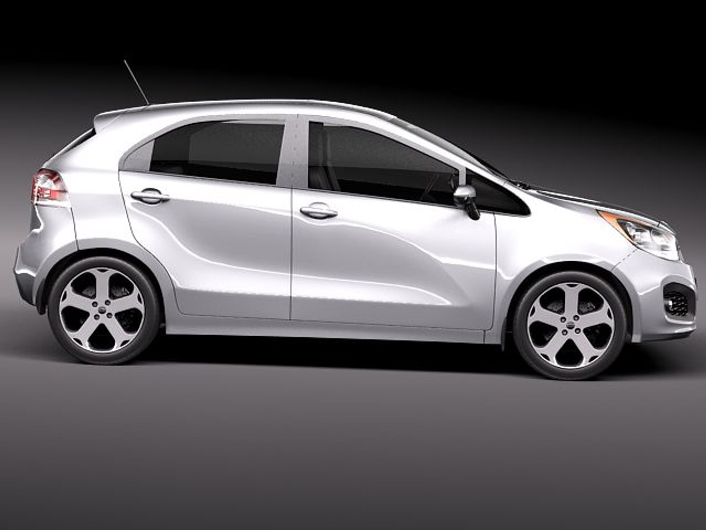 3d Model Kia Rio 2012 5door