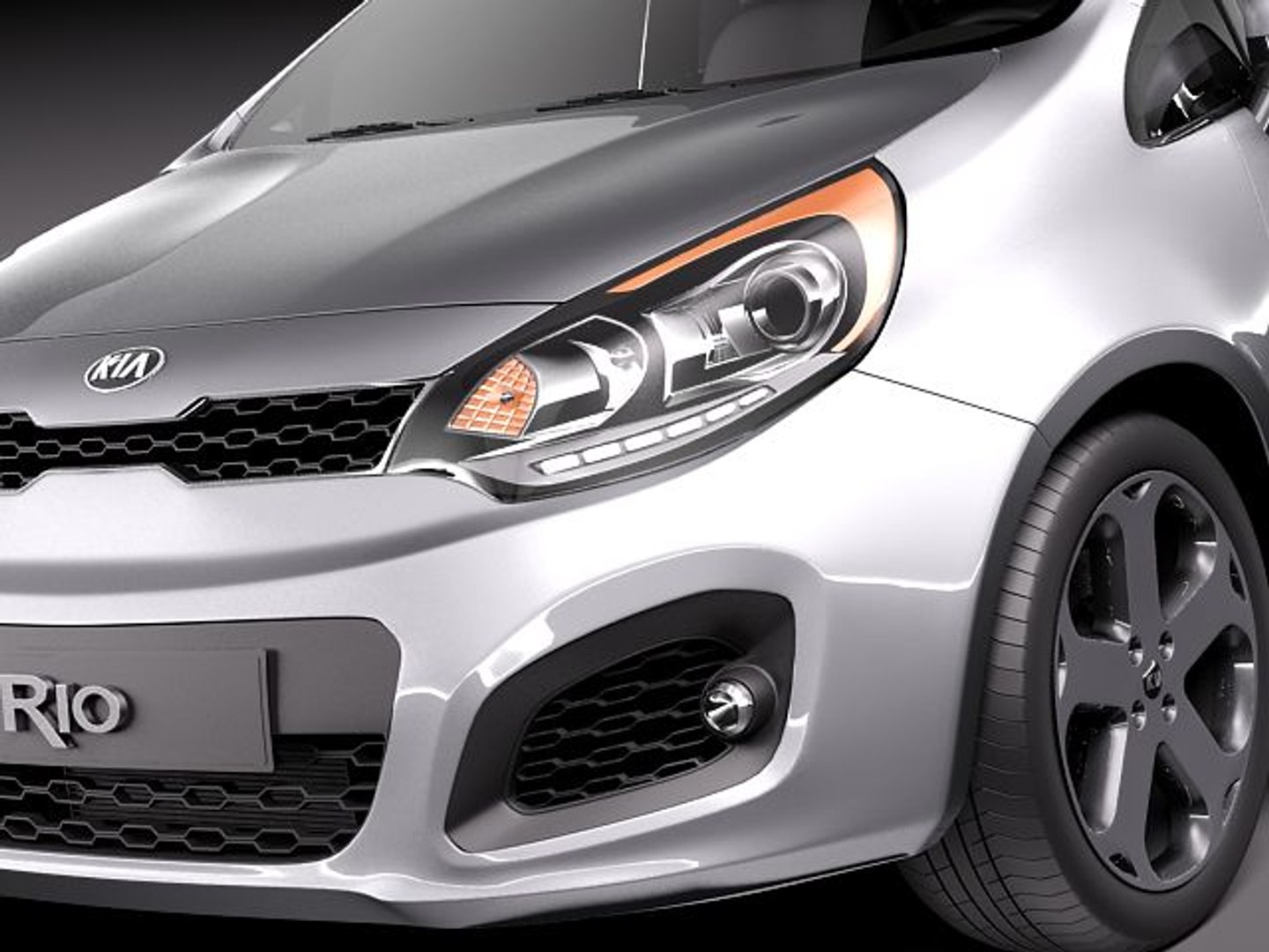 3d Model Kia Rio 2012 5door
