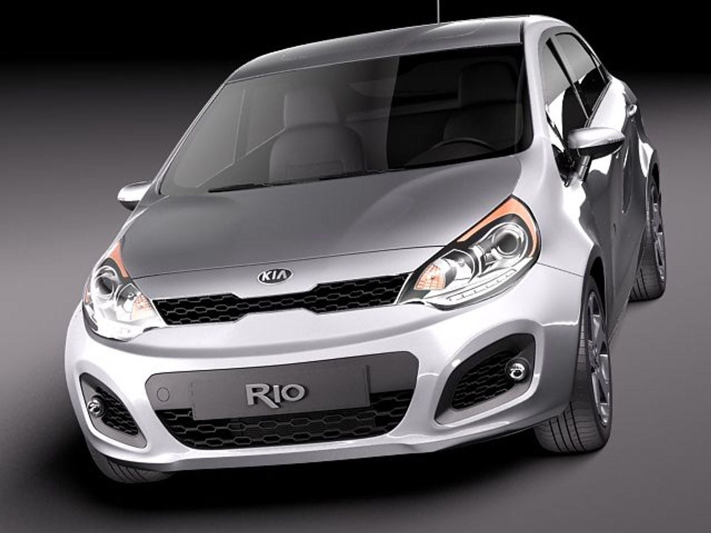 3d Model Kia Rio 2012 5door