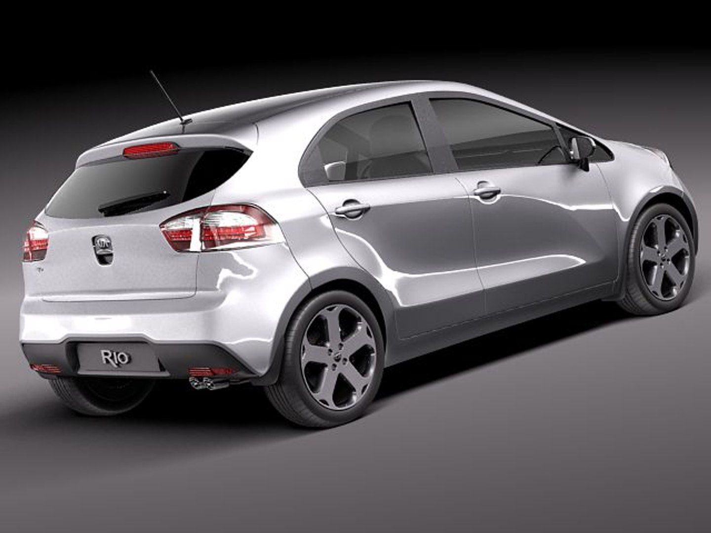 3d Model Kia Rio 2012 5door