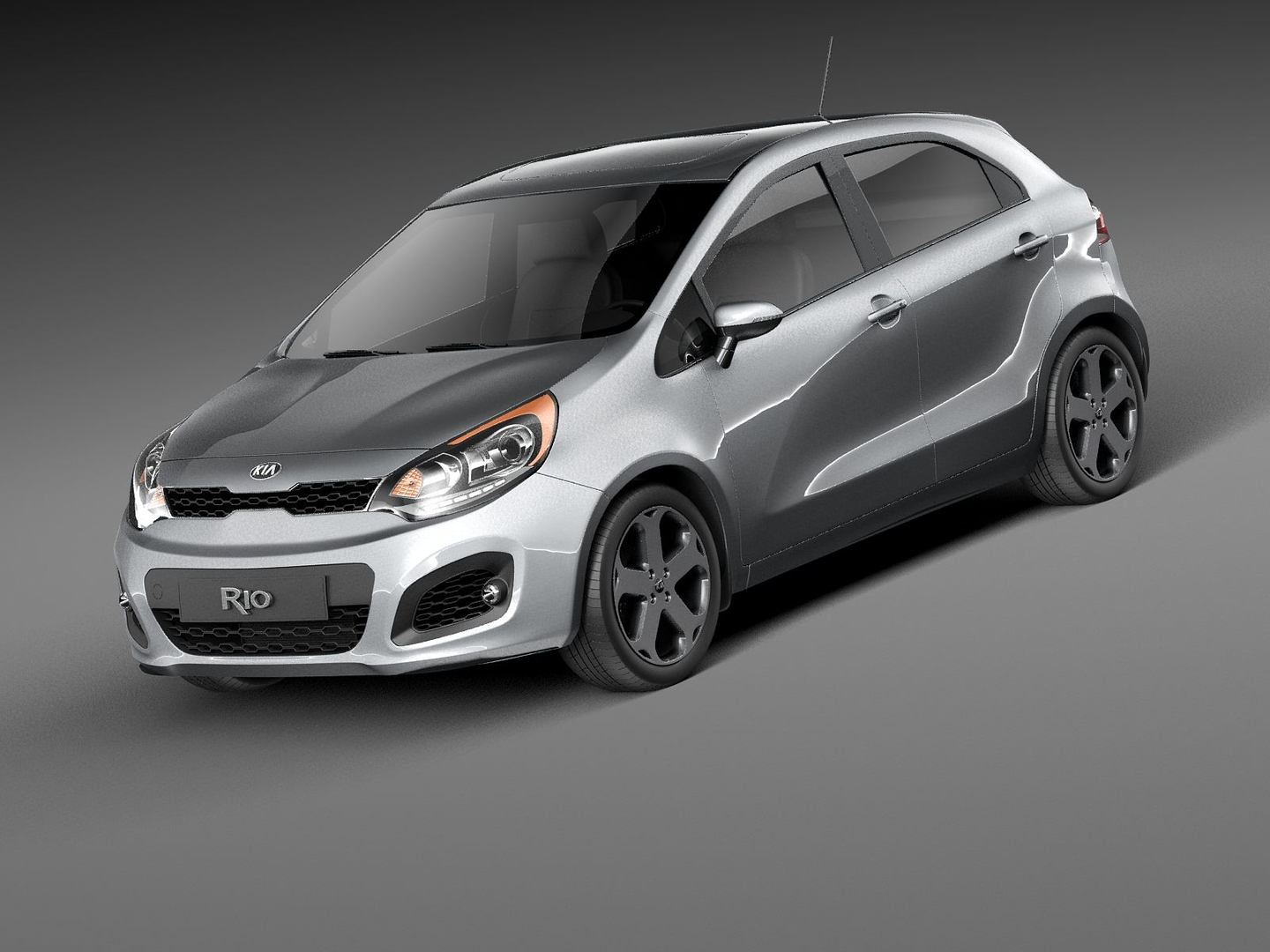 3d Model Kia Rio 2012 5door