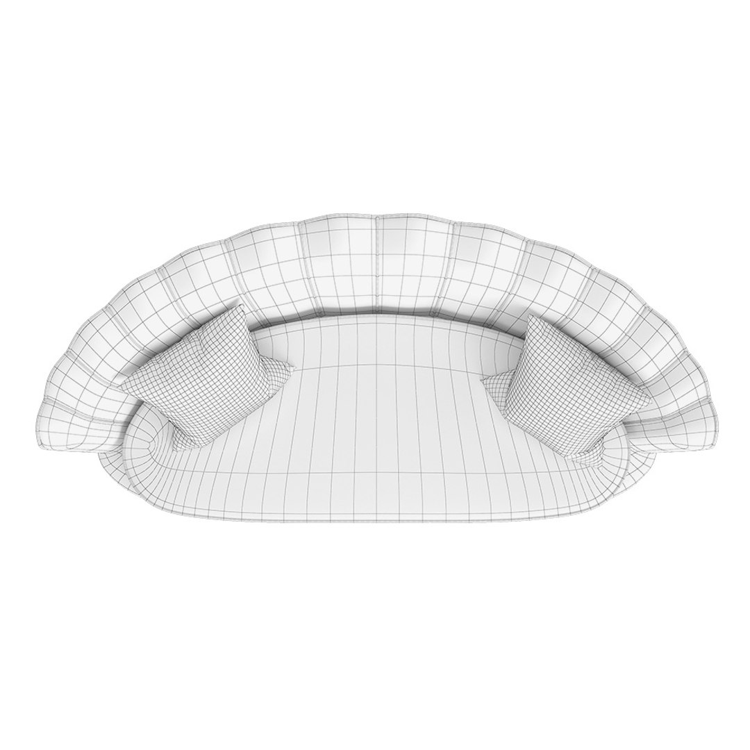 Shell Sofa 2 Seater 3D Model - TurboSquid 1656190
