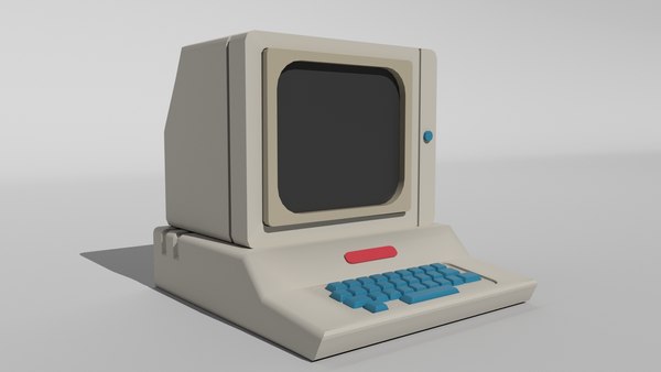 3D Low poly - Vintage Computer - TurboSquid 2044684
