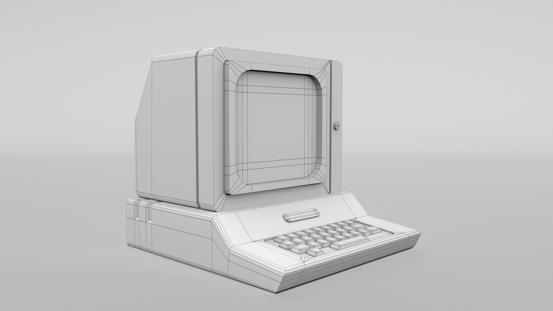 3D Low Poly - Vintage Computer - TurboSquid 2044684