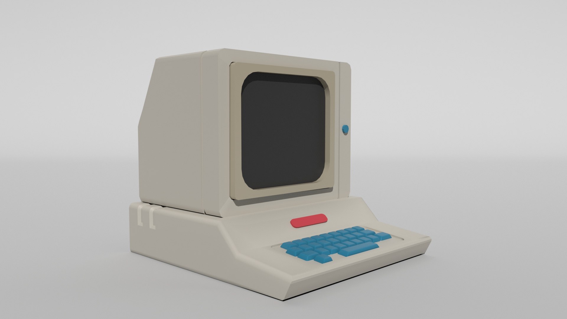 3D Low Poly - Vintage Computer - TurboSquid 2044684