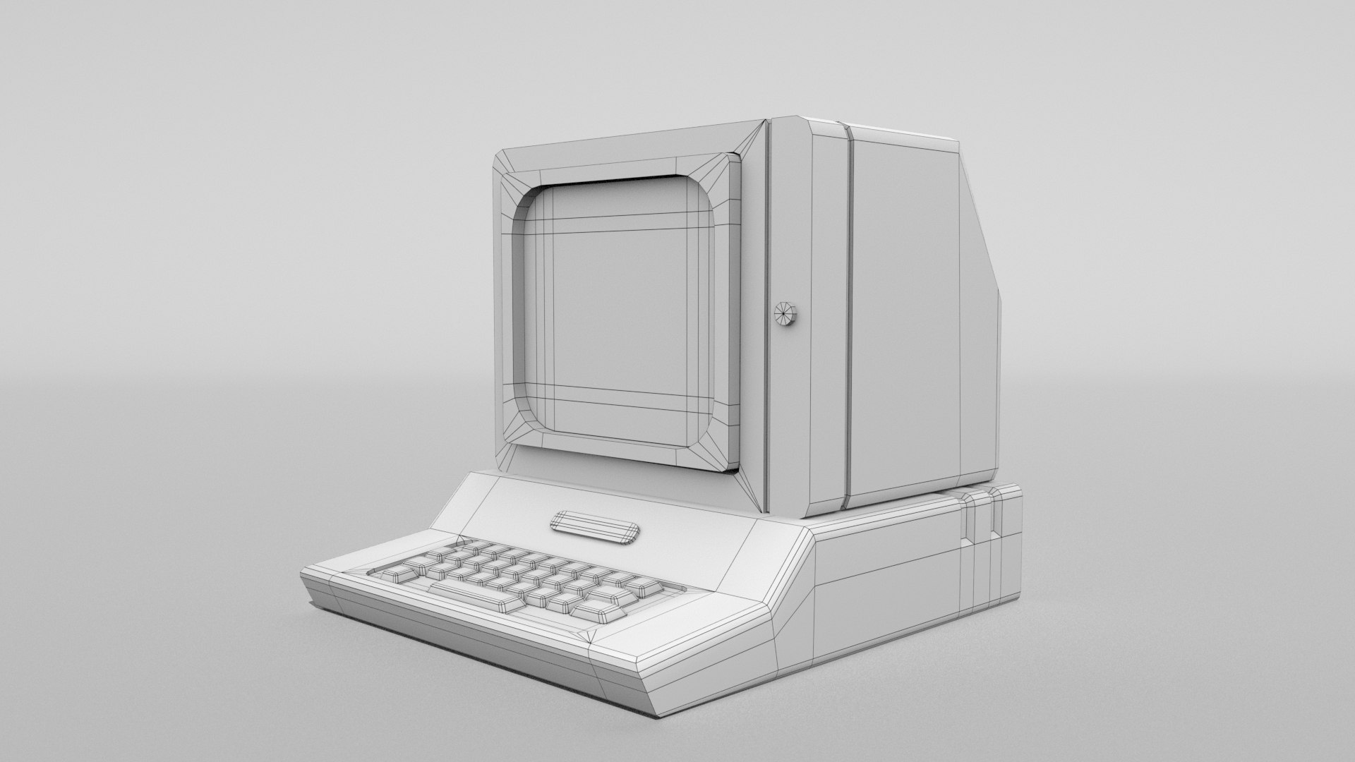 3D Low Poly - Vintage Computer - TurboSquid 2044684