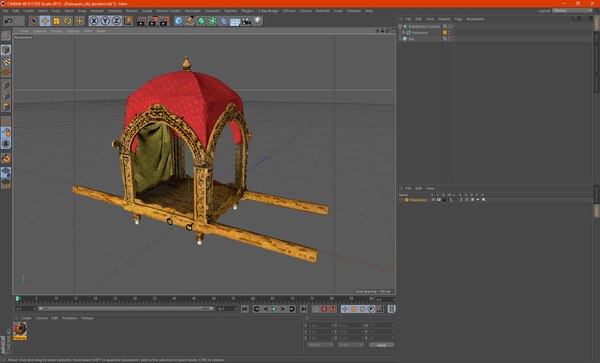 3D Palanquin model - TurboSquid 1922210