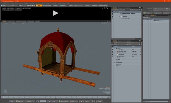3D Palanquin model - TurboSquid 1922210