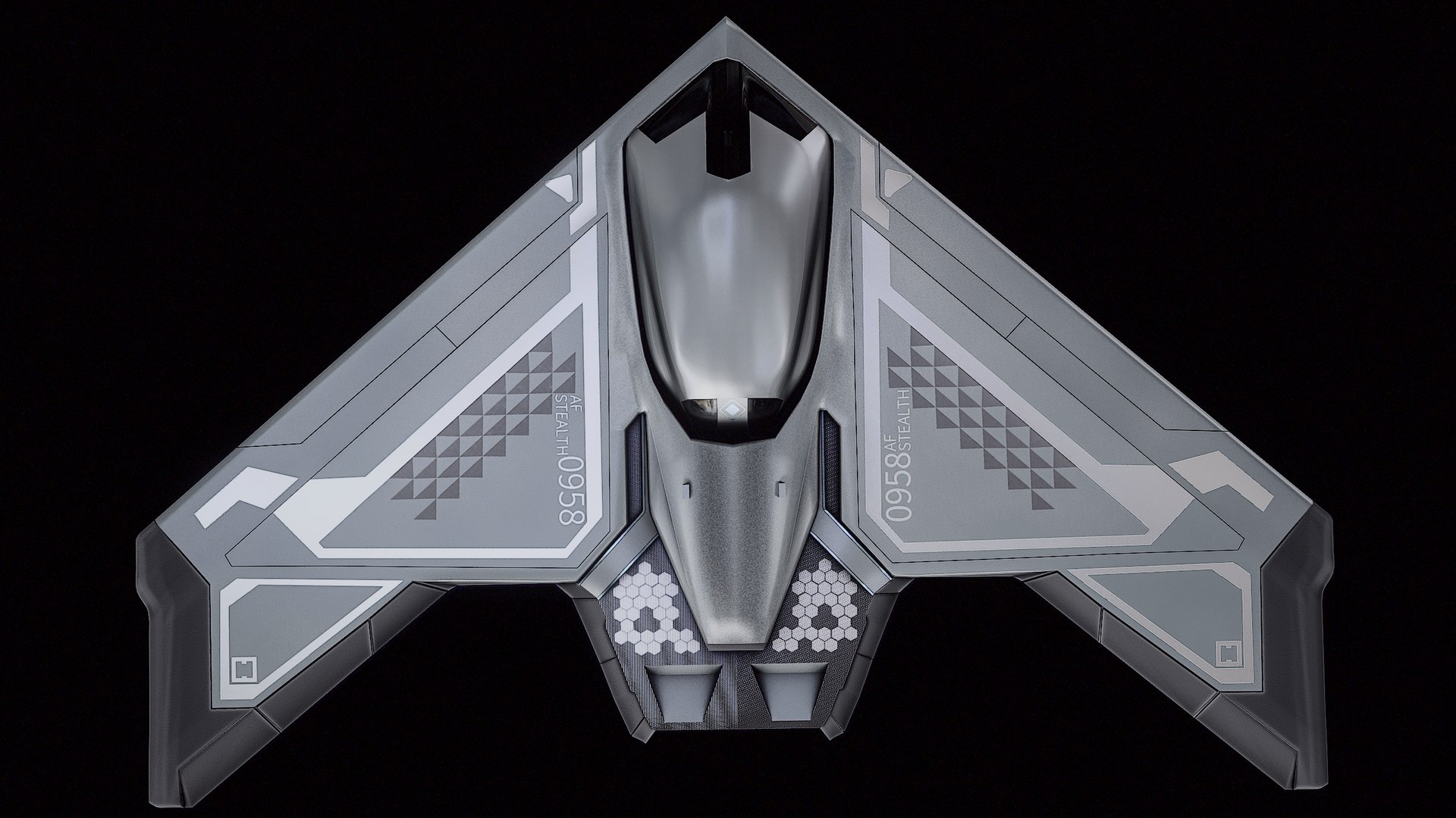 3D Sci-Fi Stealth Bomber PBR Model - TurboSquid 2143594