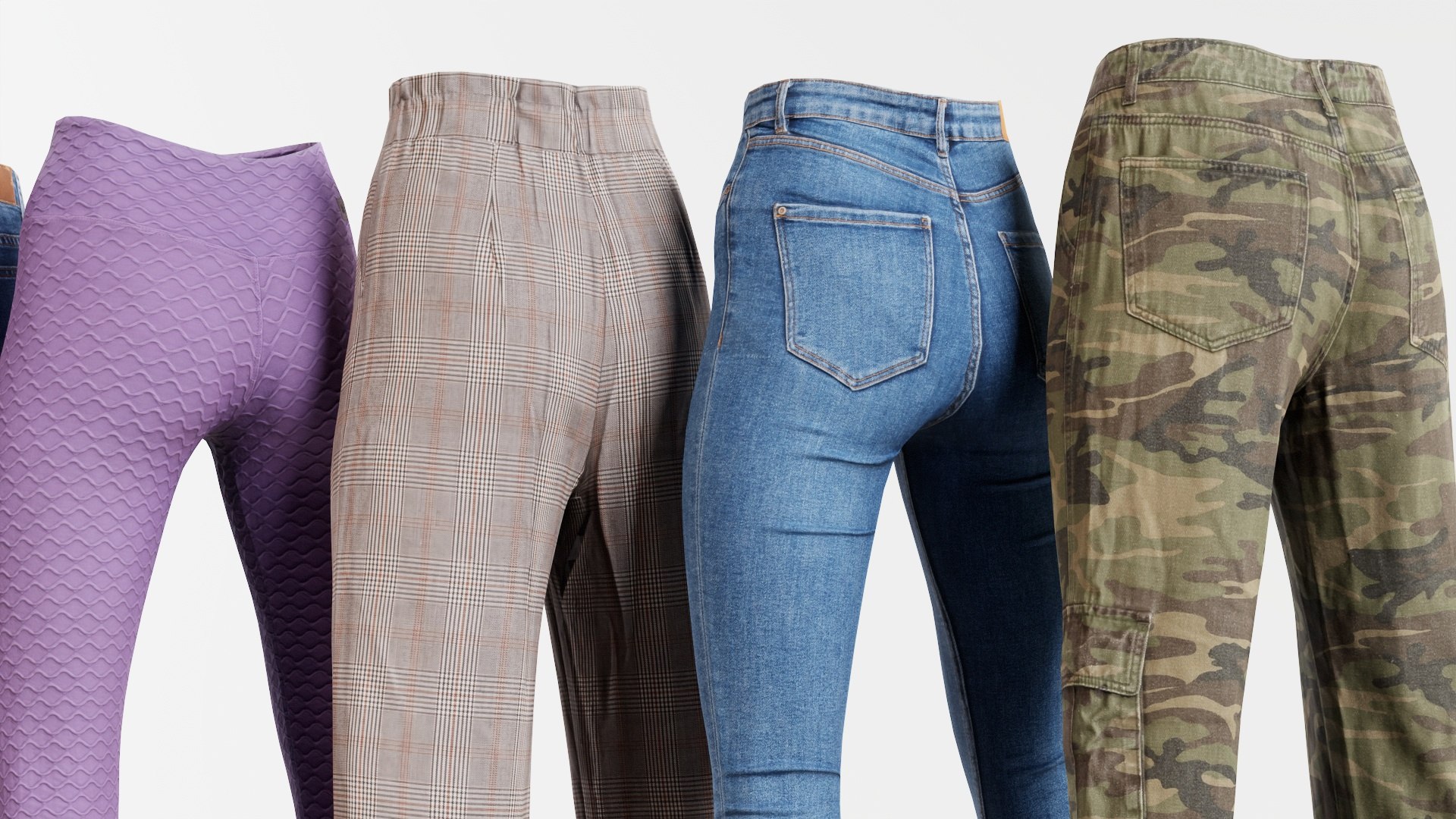 3D 7 Realistic Pants Pack 6 - TurboSquid 2406546