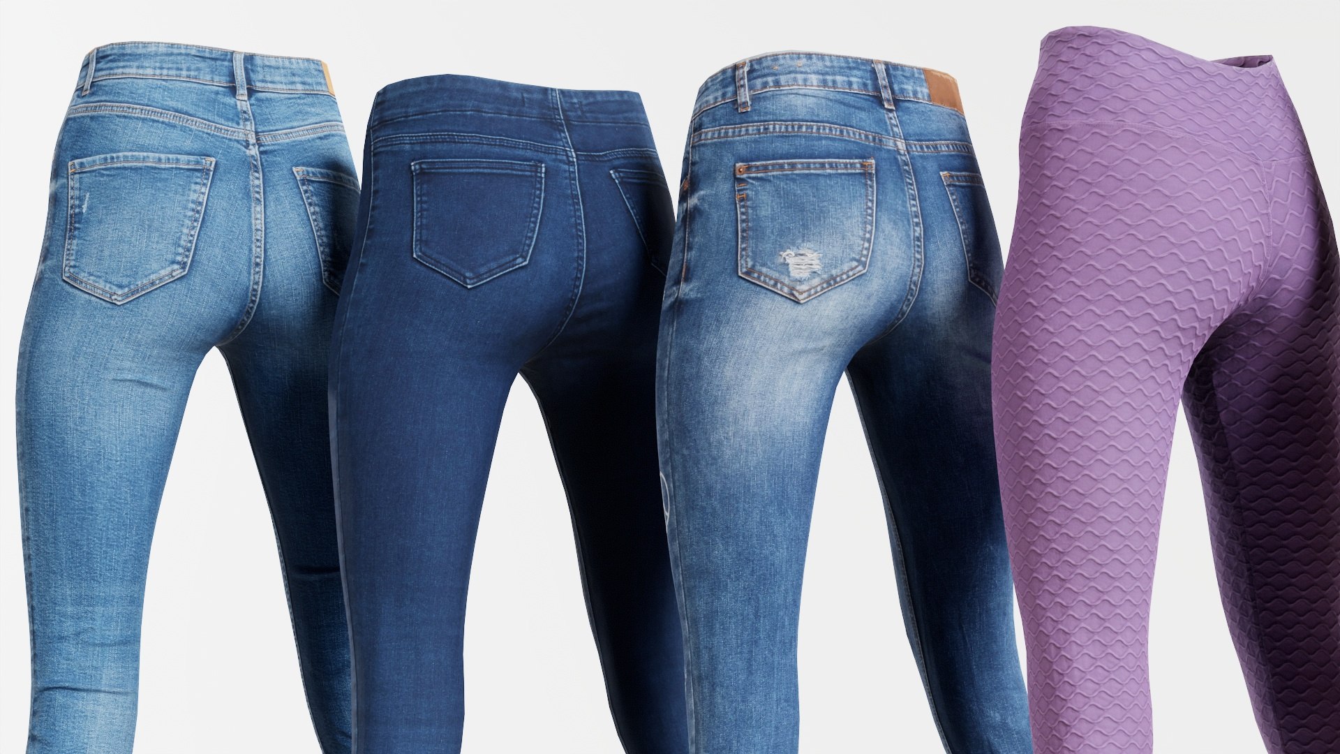 3D 7 Realistic Pants Pack 6 - TurboSquid 2406546