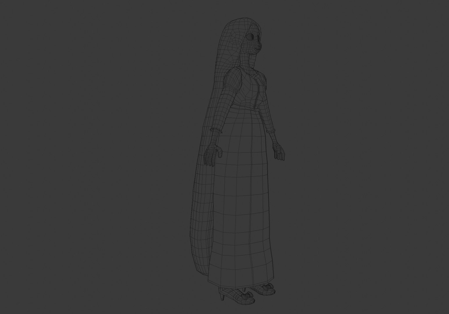 Rapunzel Princess Low Poly Girl 3D Model - TurboSquid 1888430