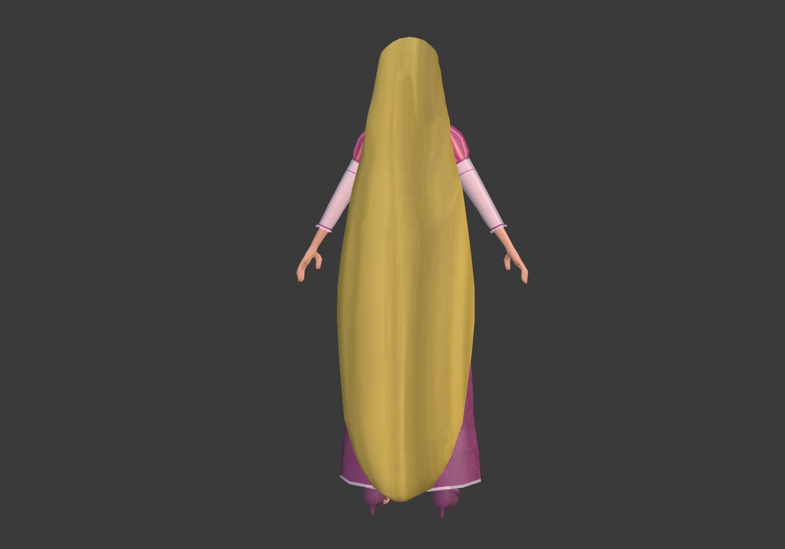 Rapunzel Princess Low Poly Girl 3D Model - TurboSquid 1888430