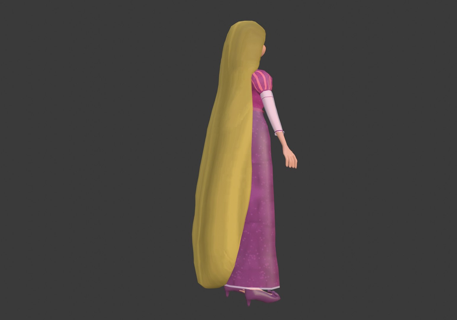Rapunzel Princess Low Poly Girl 3D Model - TurboSquid 1888430