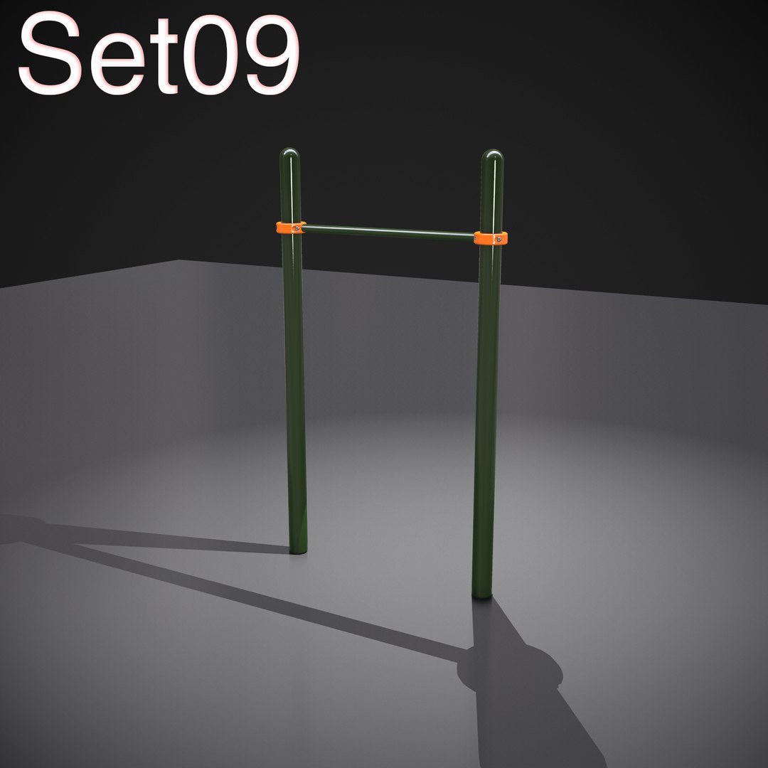 outdoor street workout equipment 3d model