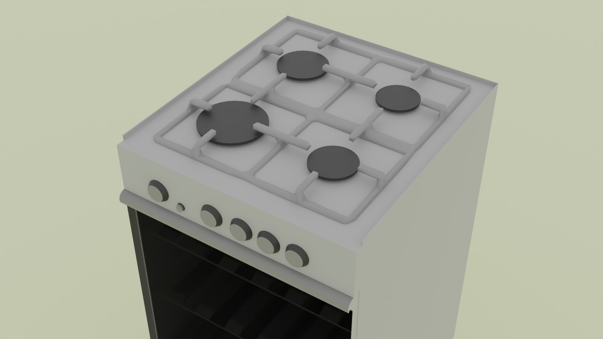 Gas Cooker 3D Model - TurboSquid 2174034
